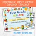 First Grade Diploma Printable & Editable DIY Certificate Diploma ...