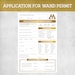 DIY Editable and Printable Wand Application Certification Permits for ...