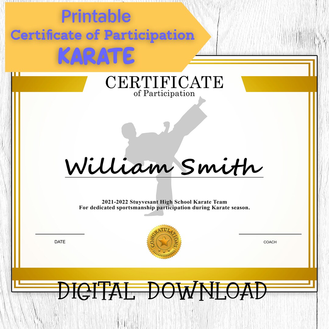 DIY Editable and Printable Sports Certificate Template Hockey ...