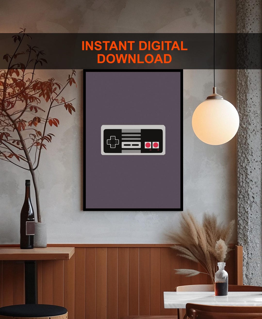 Video Game Art NES Wall Art Game Controller Poster,gift for Gamers Boys ...