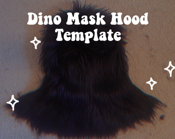 Digital Item!! Dino Mask Raptor Fursuit Hood Pattern + Tutorial ~ PDF ...