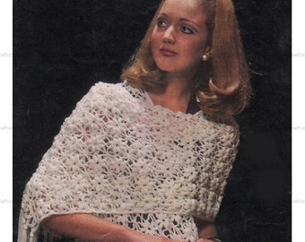 Crochet Pattern Shawl cherry Blossom Wrap Stole Flowers Cherries DIY ...