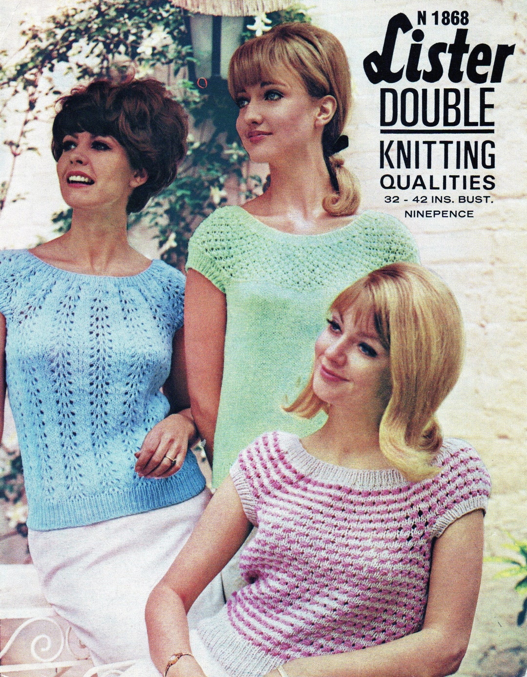 Vintage Women's Tops Knitting Pattern for 3 Styles of Top PDF Download ...