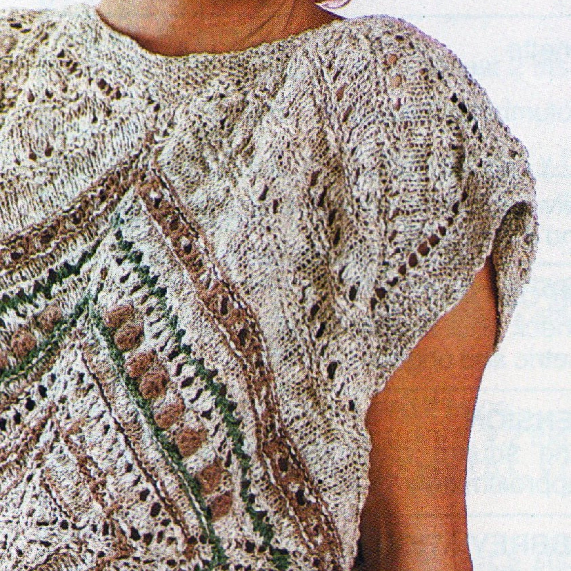 Knit Top/tabbard Pattern Pdf Download 1 Sizes 34 38 Inches 86 97 Cms ...
