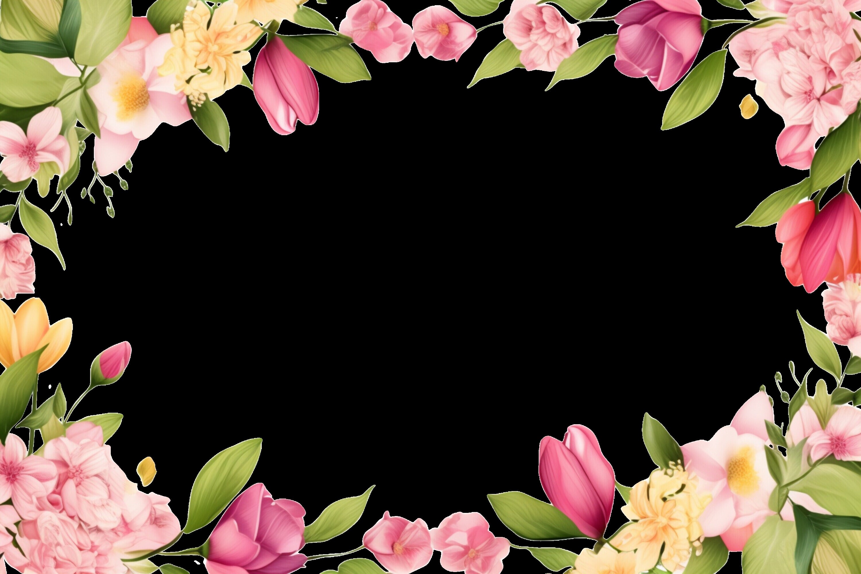 Clipart Spring Floral Frames, 8 Frames, High Quality Clipart, Pgn, Dpi ...