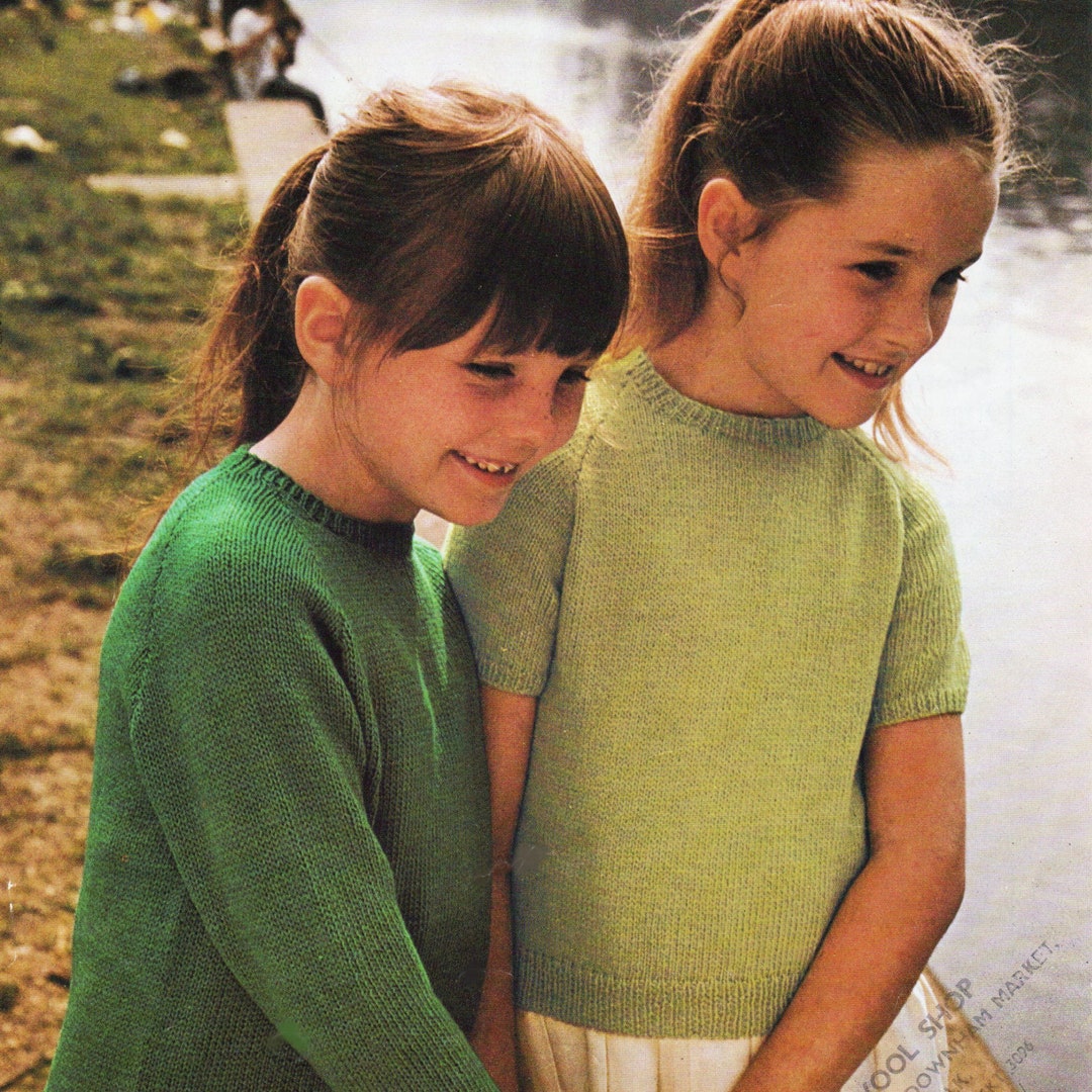 Child's Sweater Pattern Pdf Download 4 Sizes 24 30 Inch - Etsy