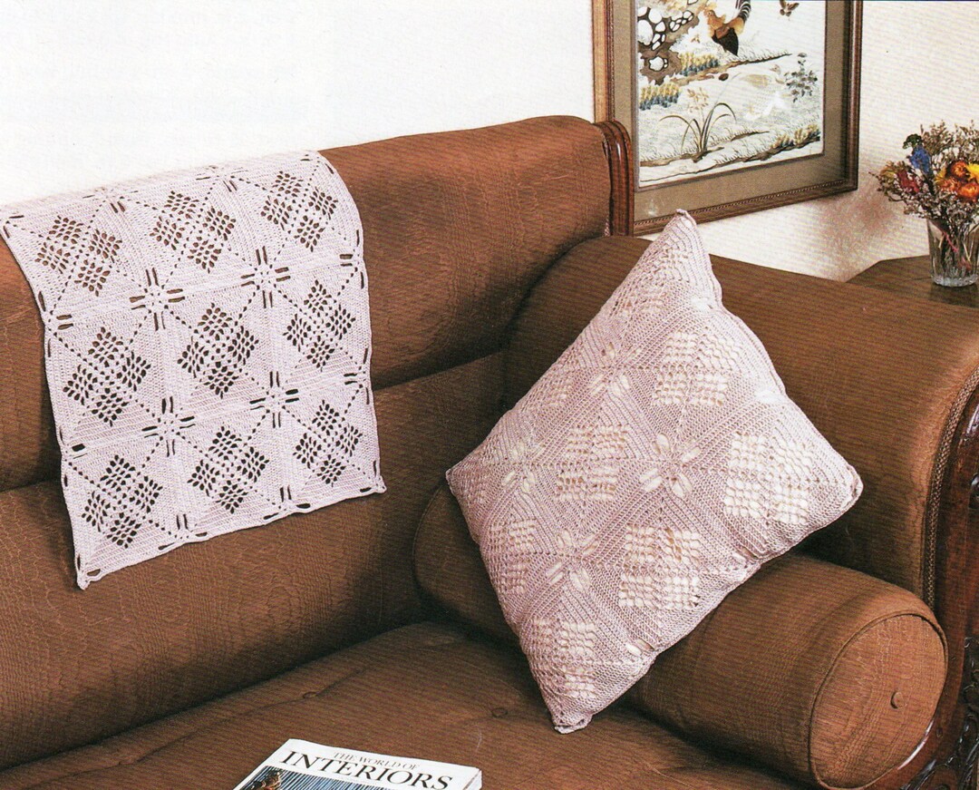 Motif Pattern for Crochet Chair Back Cushion & Tablecloth PDF - Etsy