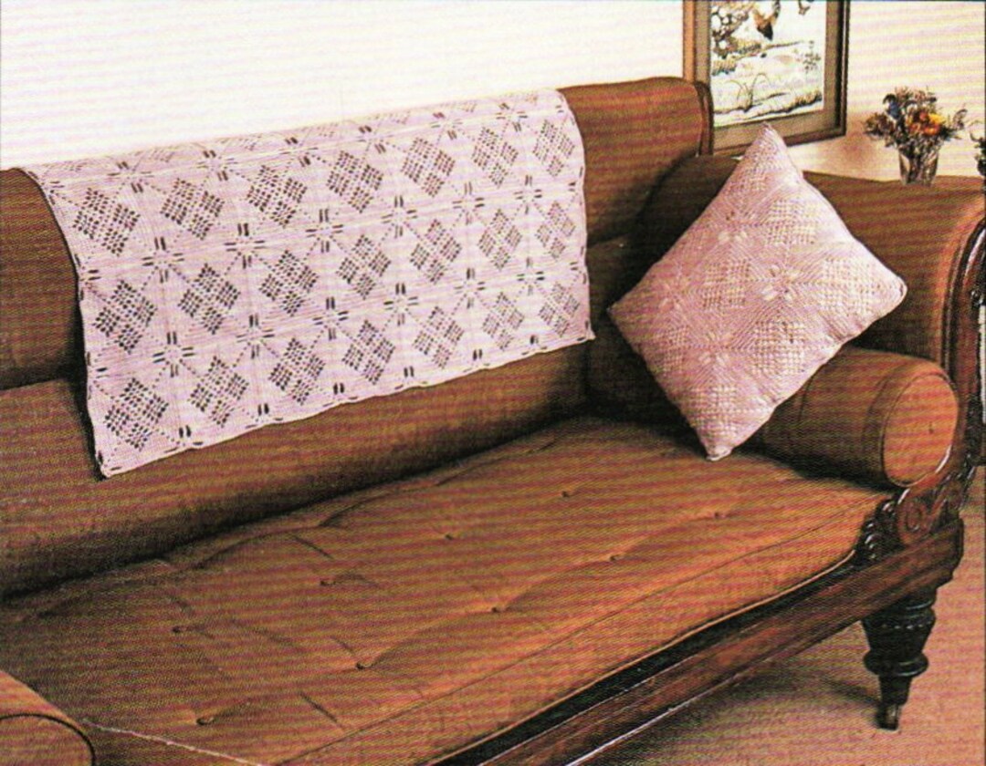 Motif Pattern for Crochet Chair Back, Cushion & Tablecloth PDF Download ...