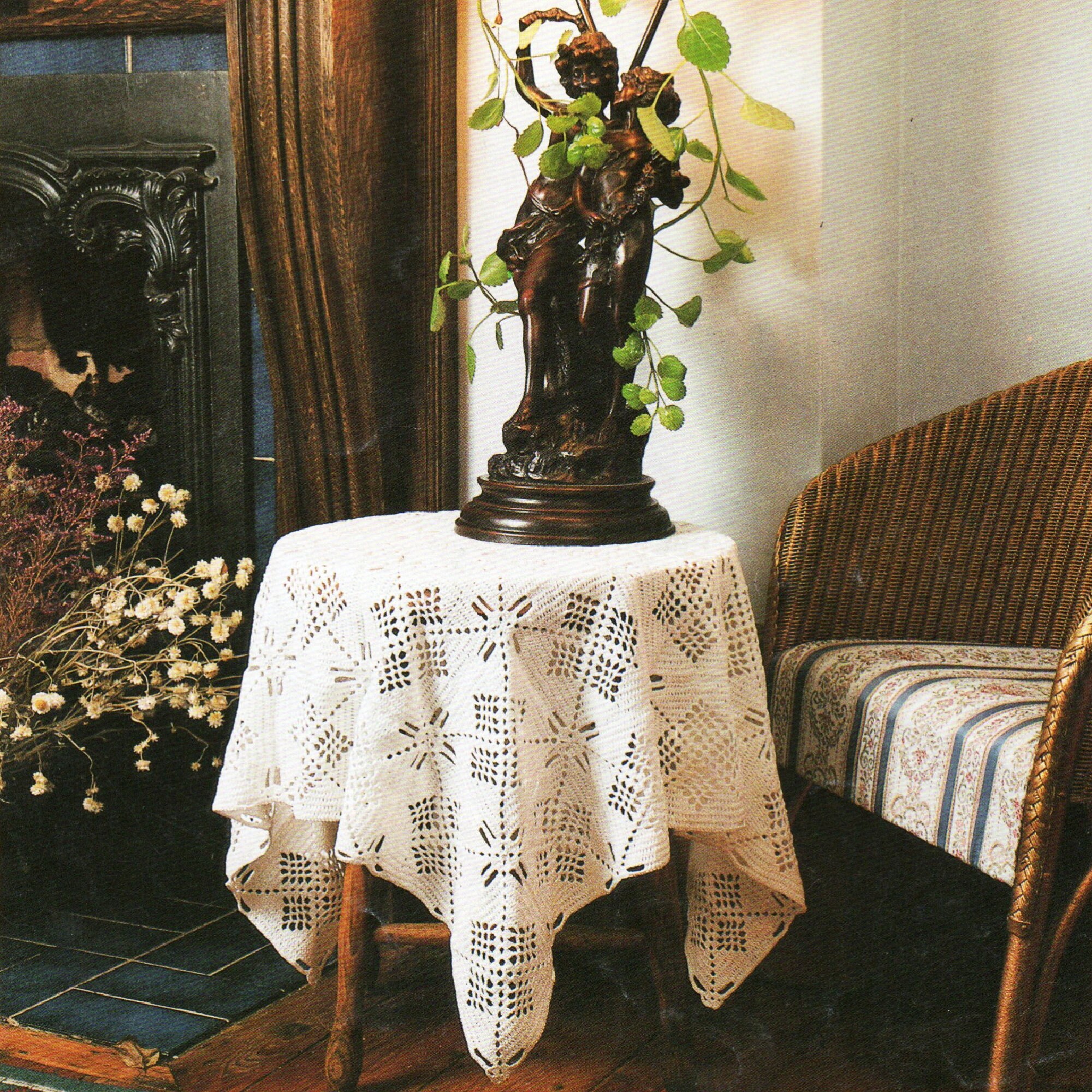 Motif Pattern for Crochet Chair Back, Cushion & Tablecloth PDF Download ...