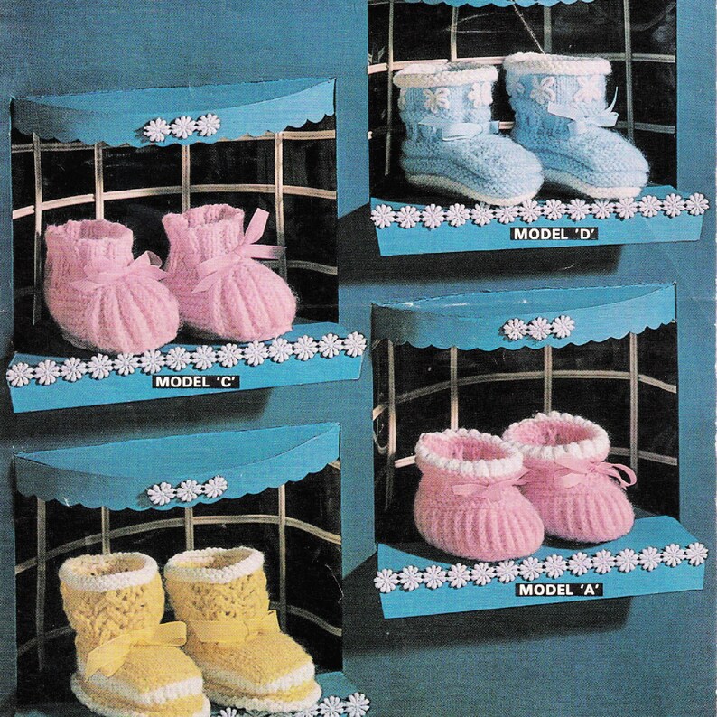 New-born Baby Booties Knitting Pattern Pdf Download - Etsy
