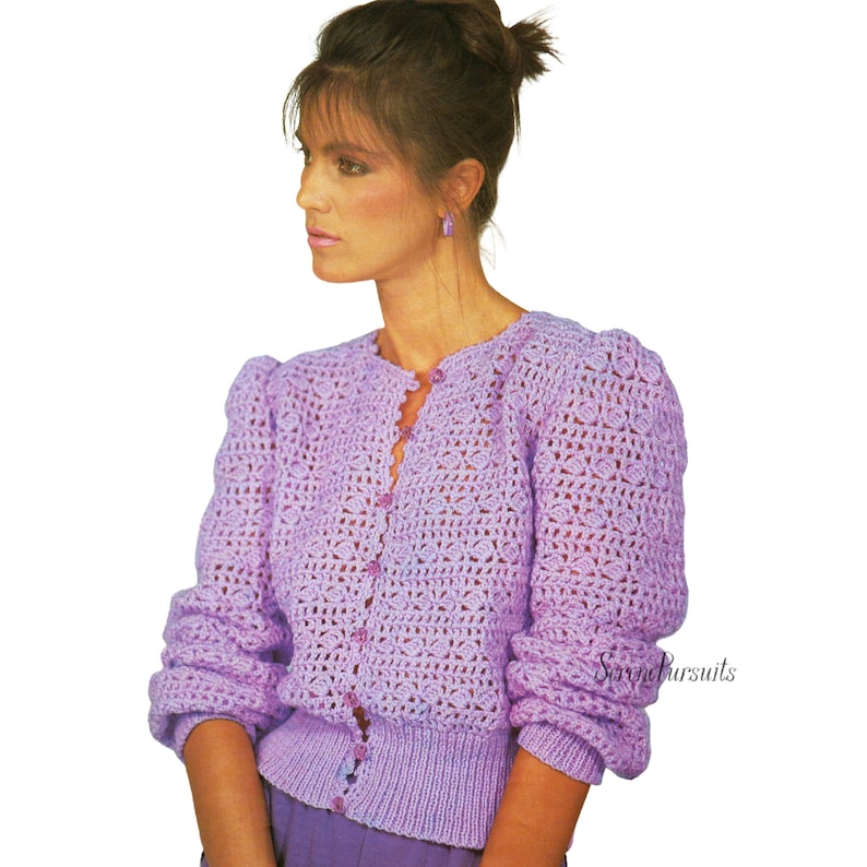 Crochet Jacket/cardigan Pattern Pdf Download -[ the Ribbing is Knitted ...