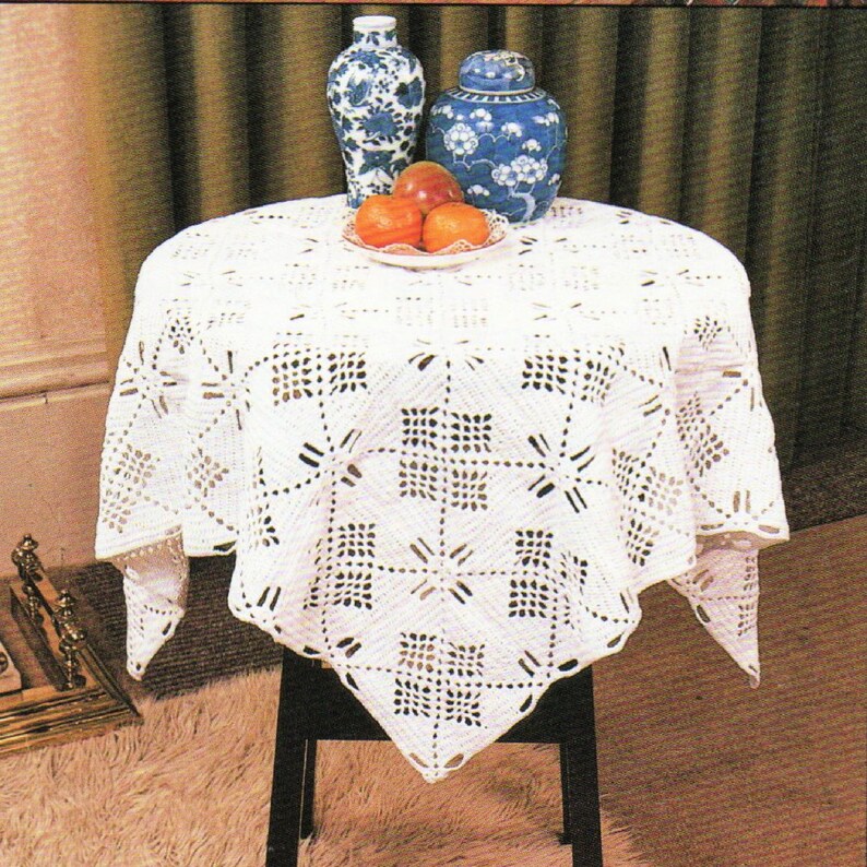 Motif Pattern for Crochet Chair Back, Cushion & Tablecloth PDF Download ...