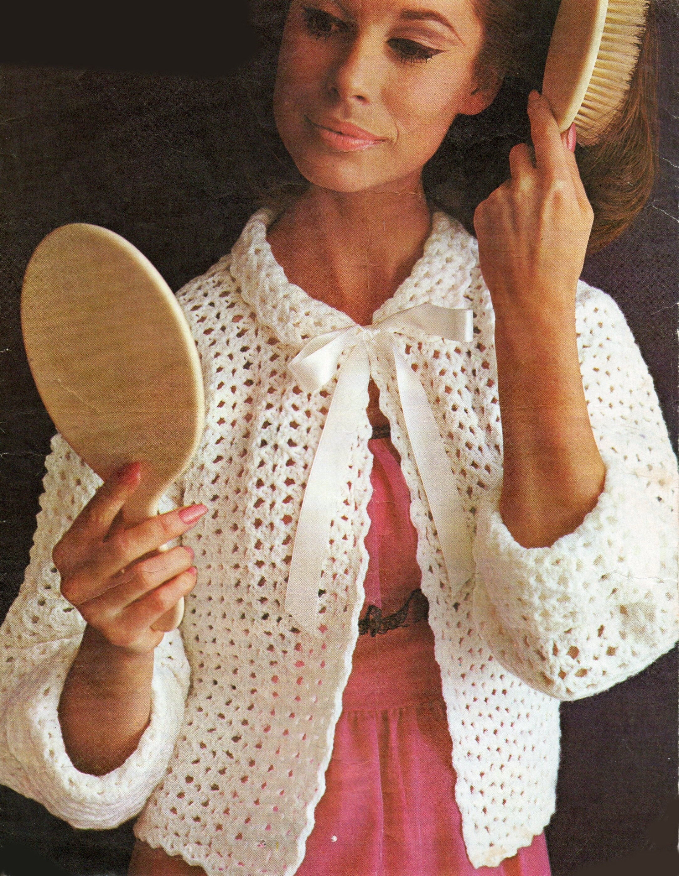 Crochet Bed Jacket Vintage Pattern Pdf Download 1 Size 34 - 36 Inch (86 ...