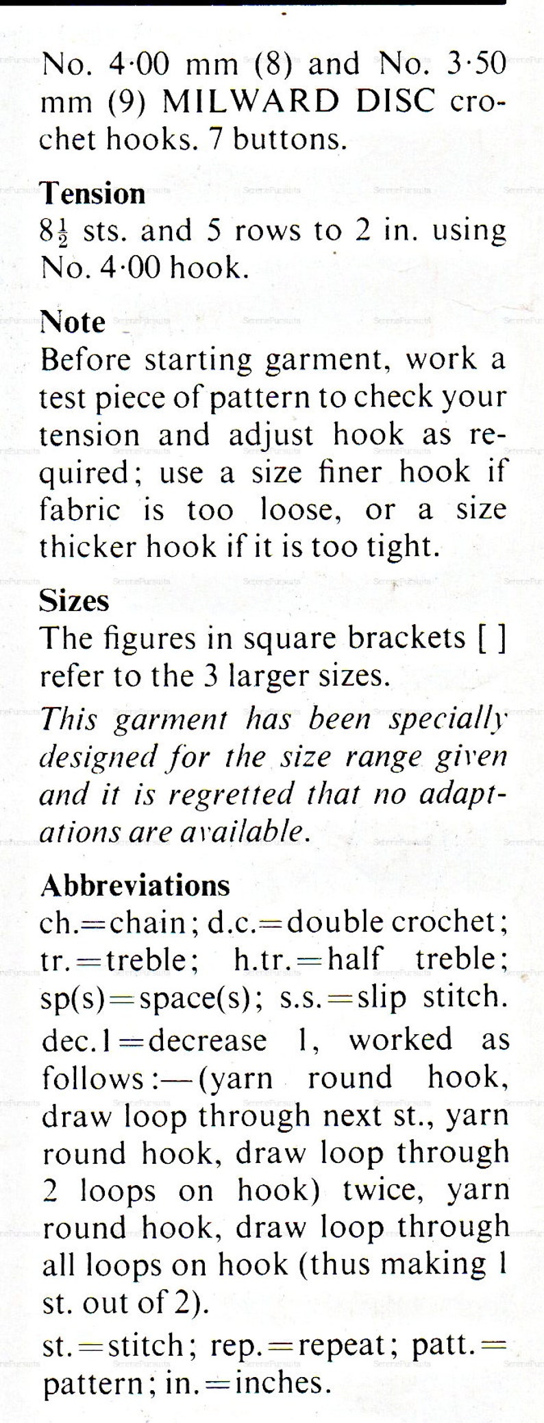 Crochet Waistcoat Pattern Pdf Download 4 Sizes 40 46 Inches, 102 117 Cm ...