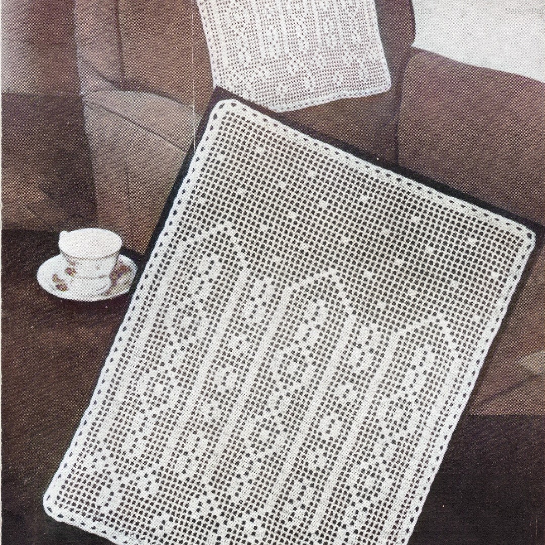 Filet Crochet Chair Back Pattern Pdf Download - Etsy