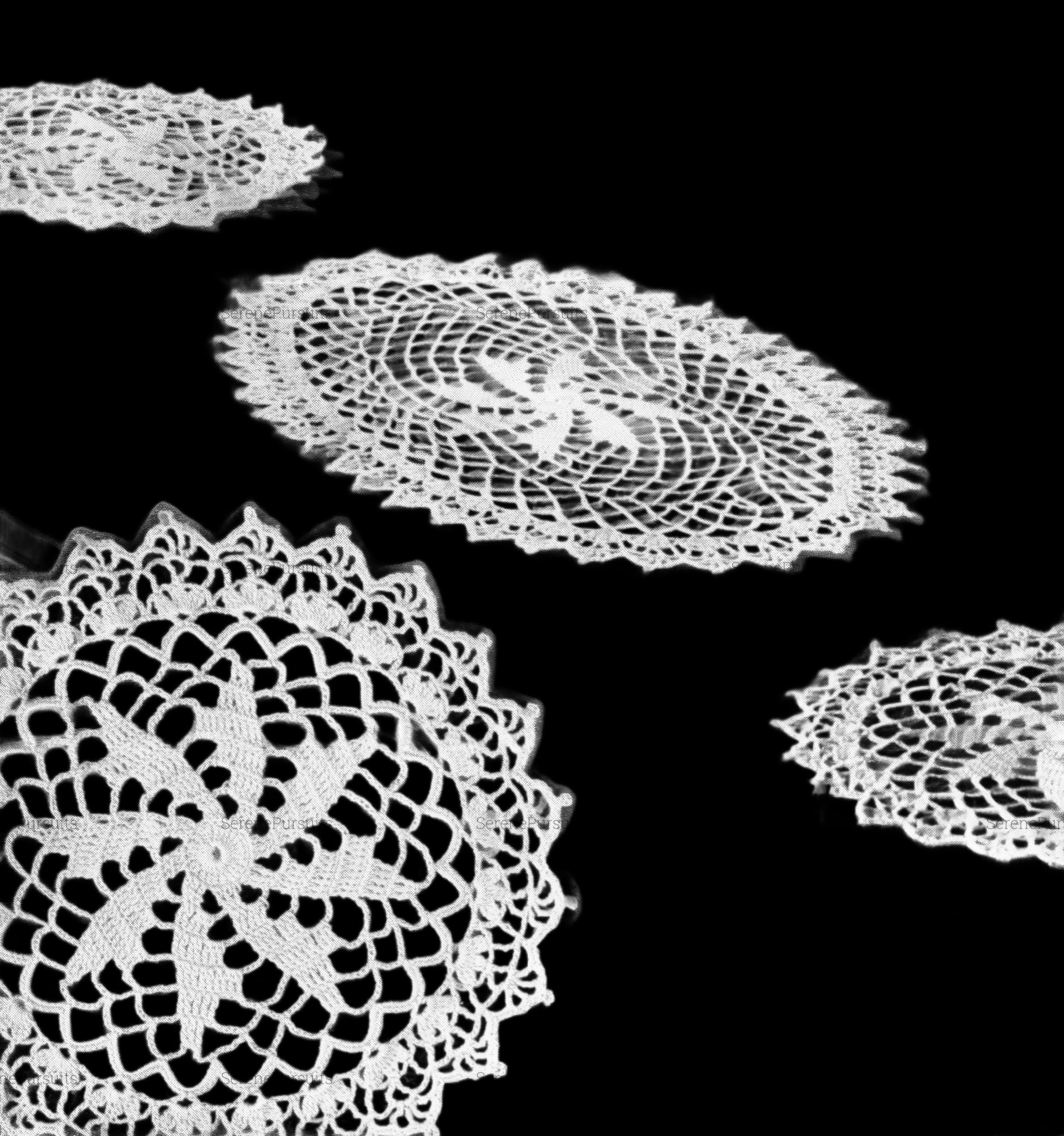 Vintage Doily/cheval Set Crochet Pattern Pdf Download - Etsy