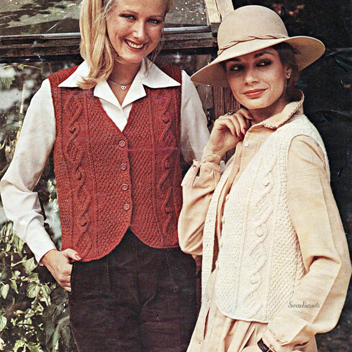 Knit Aran/worsted Vest Pattern Pdf Download - Etsy