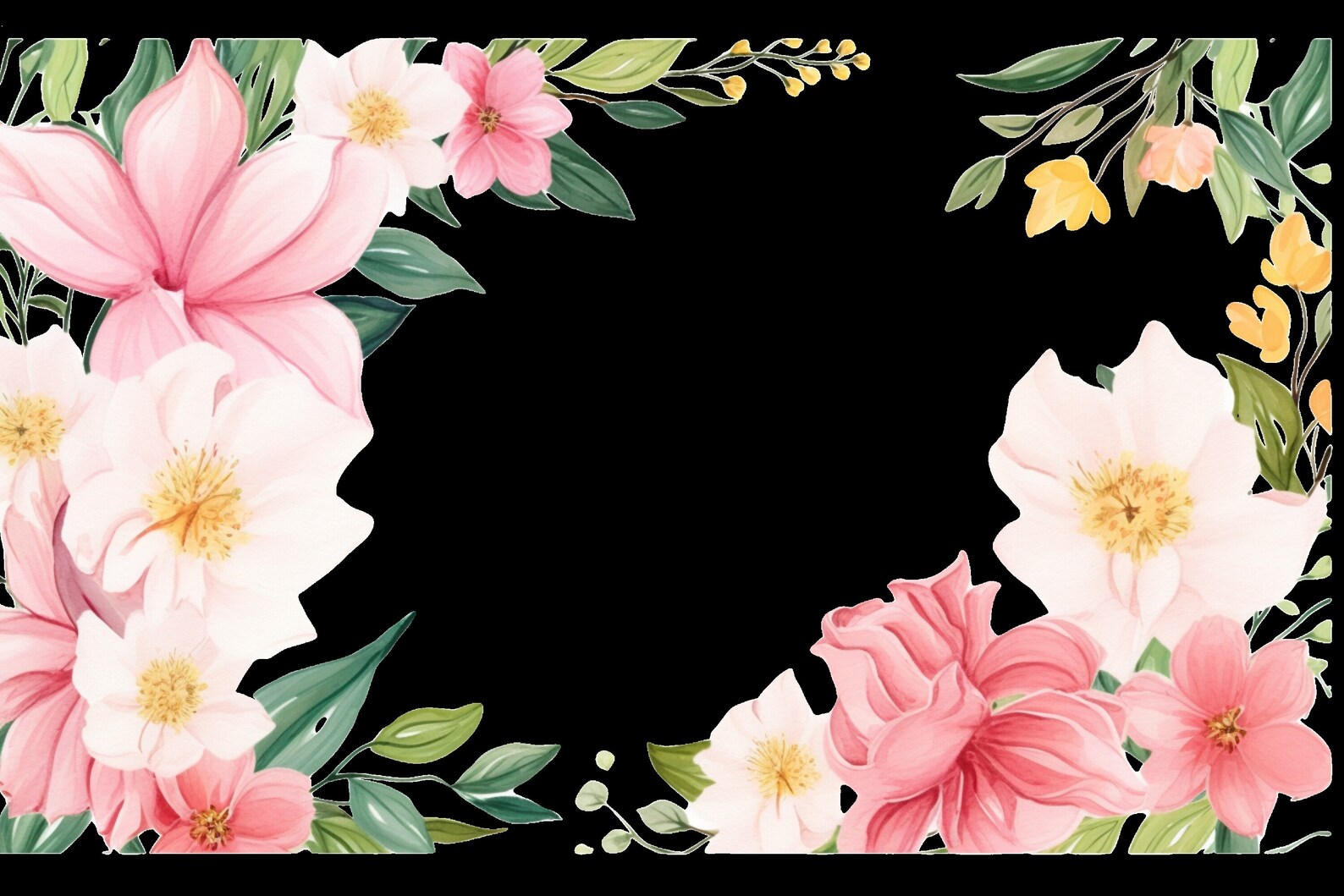 Clipart Spring Floral Frames, 8 Frames, High Quality Clipart, Pgn, Dpi ...