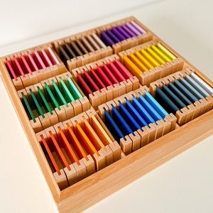 Montessori Color Box Colour Tablet Wooden Box 1 to Box 3 - Etsy