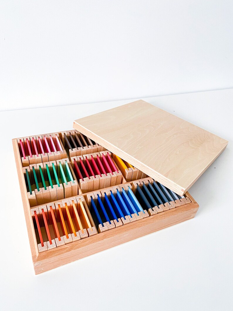 Montessori Color Box Colour Tablet Wooden Box 1 to Box 3 - Etsy