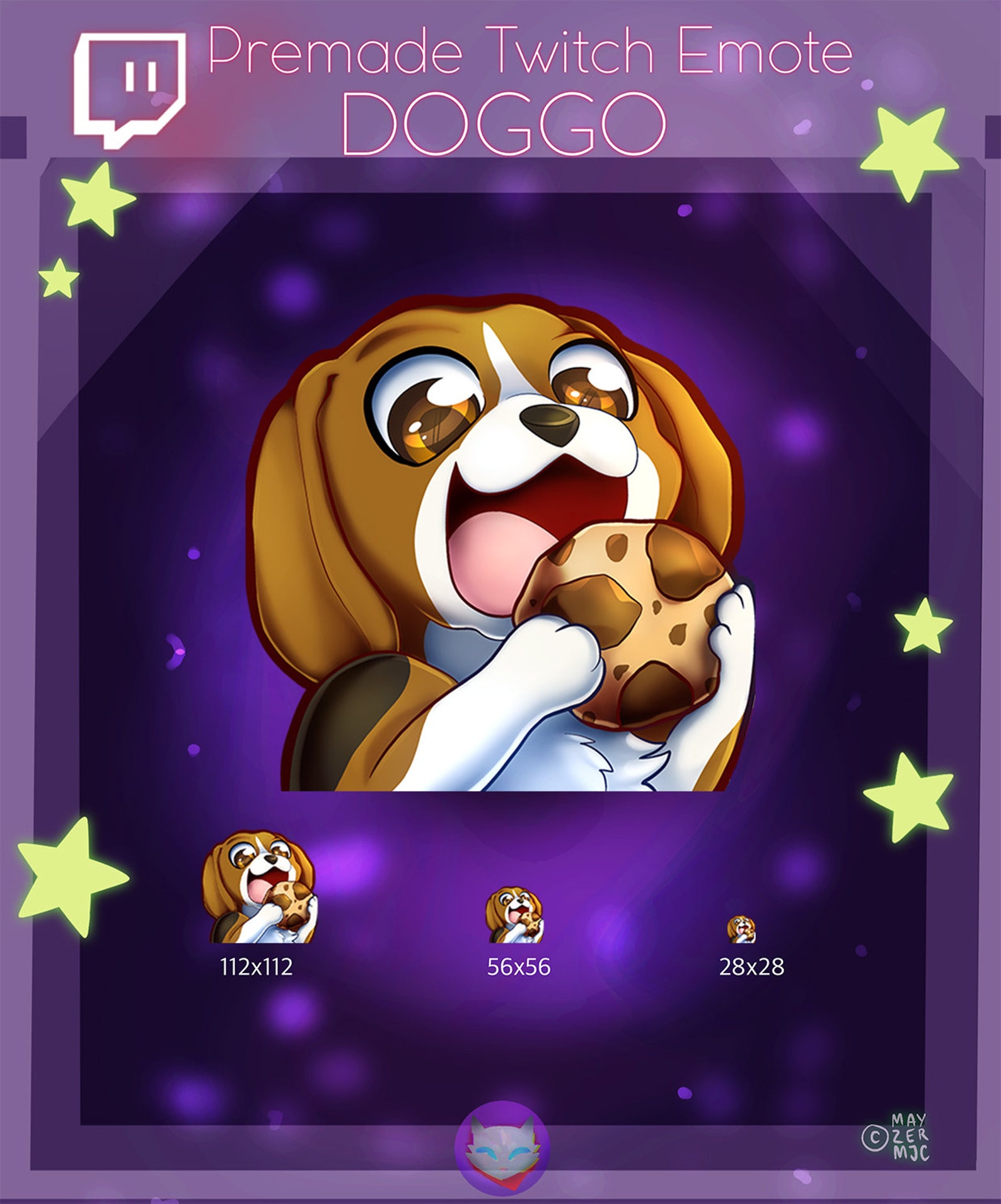 Youtube / Twitch & Discord Emotes // Cute Doggo Emote for Streamers ...