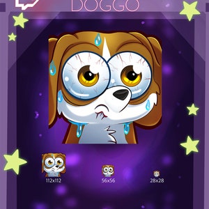 Youtube / Twitch & Discord Emotes // Cute Doggo Emote for Streamers ...