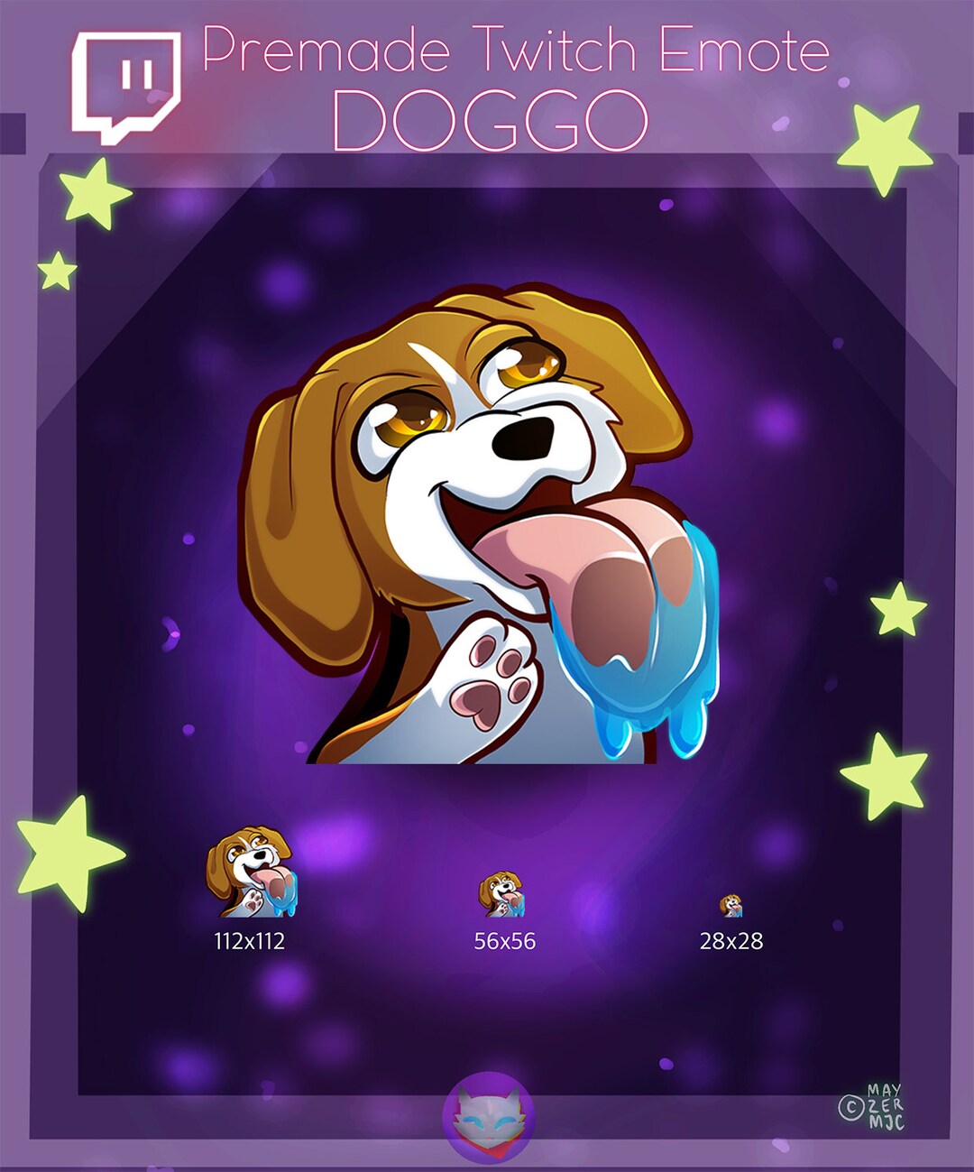 Youtube / Twitch & Discord Emotes // Cute Doggo Emote for Streamers ...