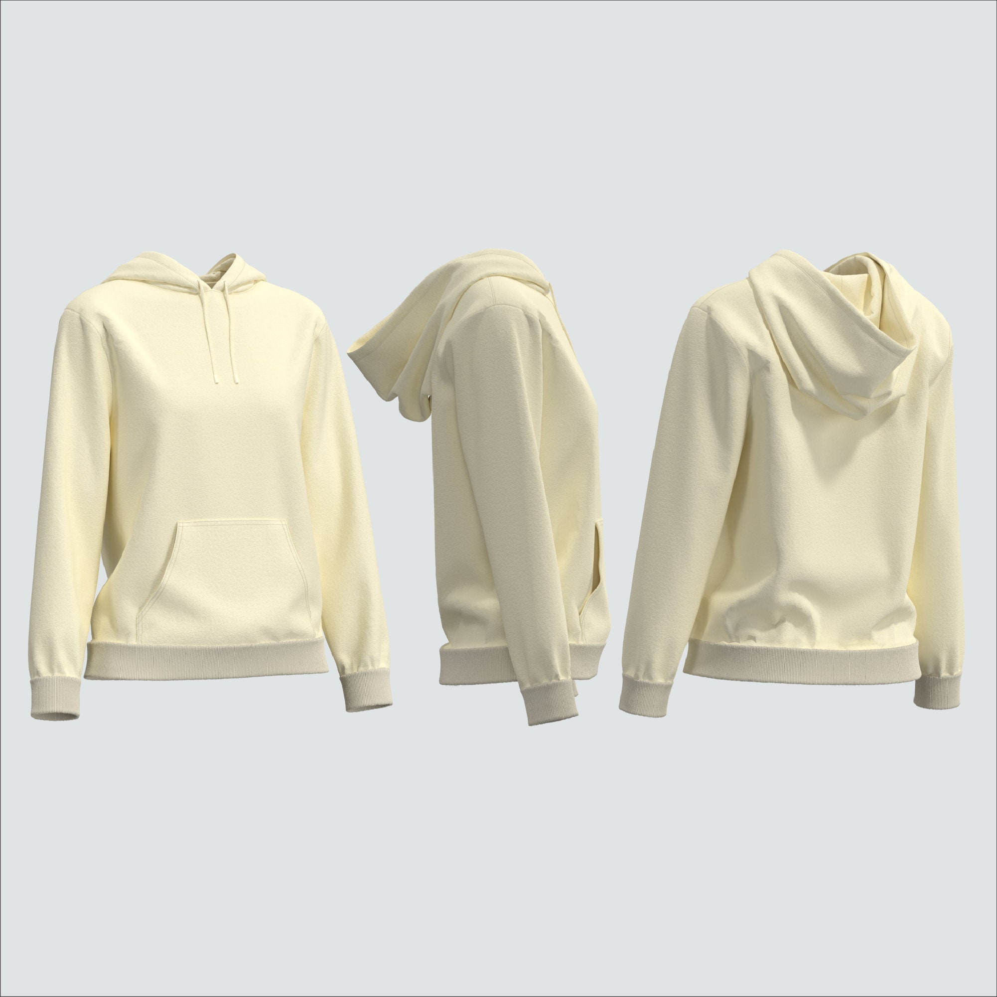 Prenda digital 3D sudadera con capucha para mujer ZPRJ Clo 3D ...