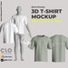 Relaxed Fit T-shirt 3D Garment Mock-up - Easily Customisable Digital 3D ...