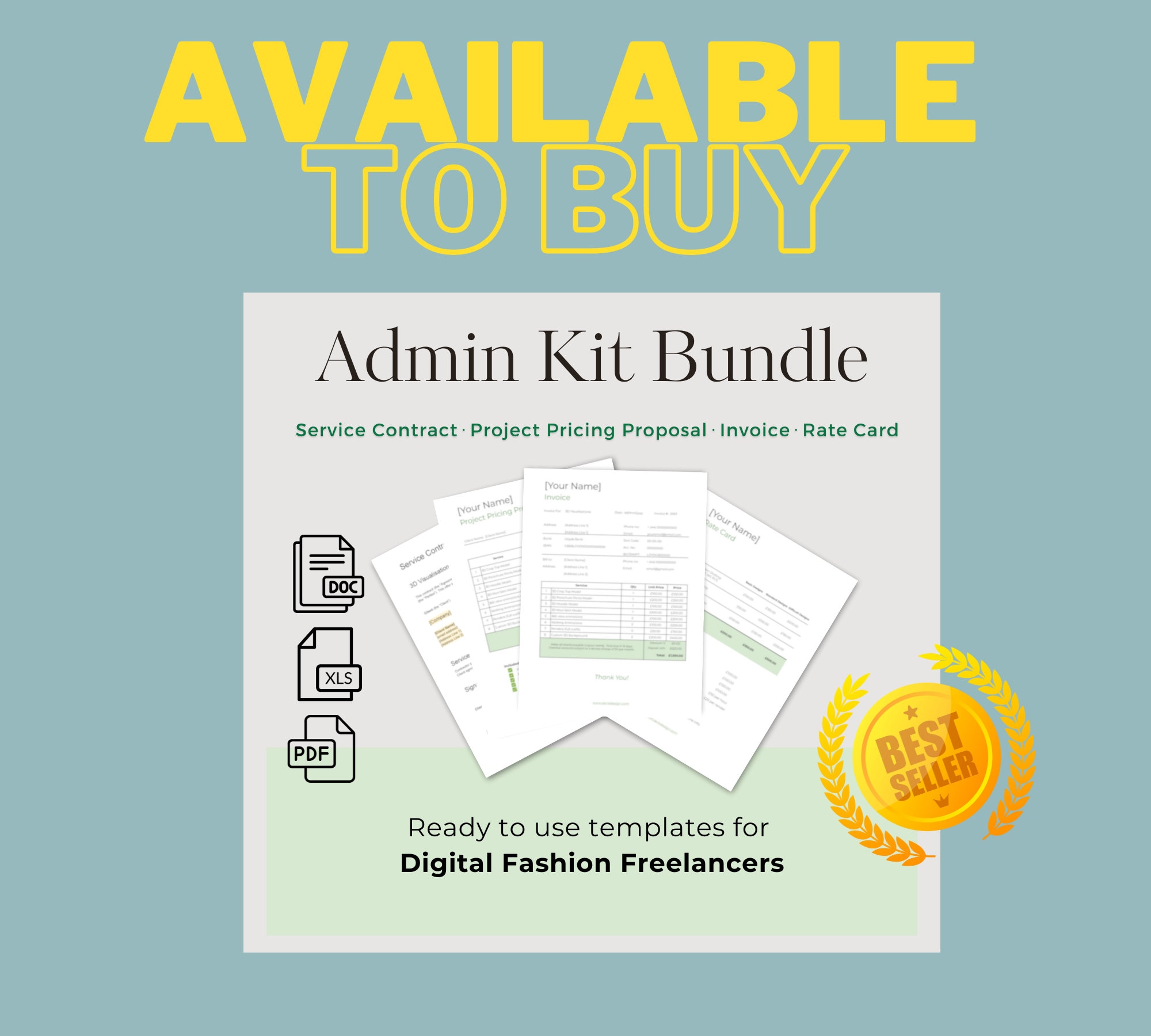 Rate Card - Professional Templates for Digital Fashion Freelancers Pdf ...