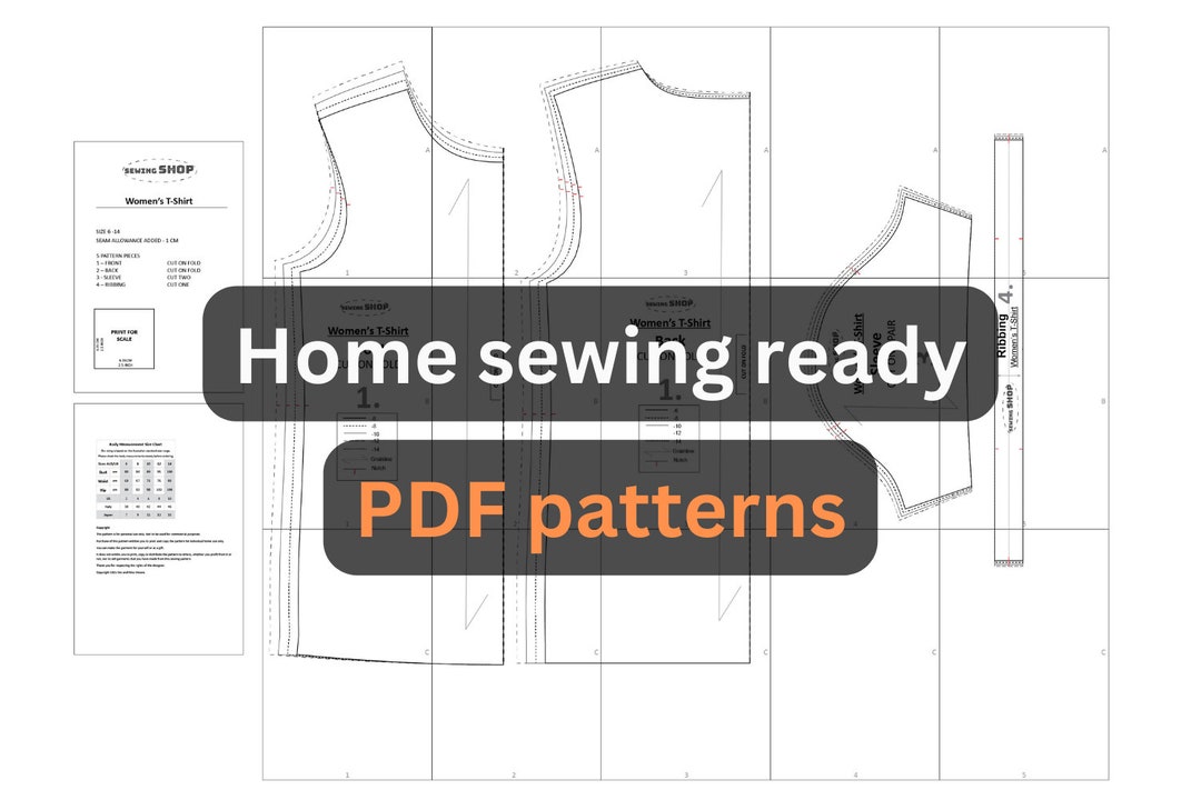 Digitise Sewing Patterns PDF Printable A4/US Letter/ A0/ Projector ...