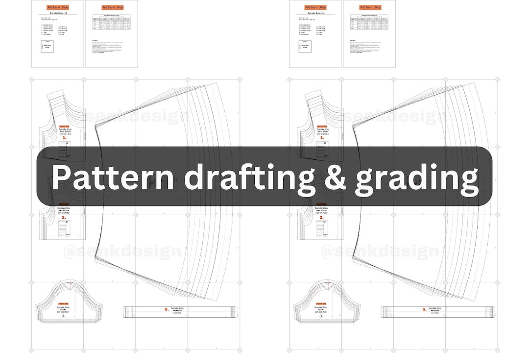 Pattern Drafting and Grading PDF Home Sewing Ready Patterns - Etsy
