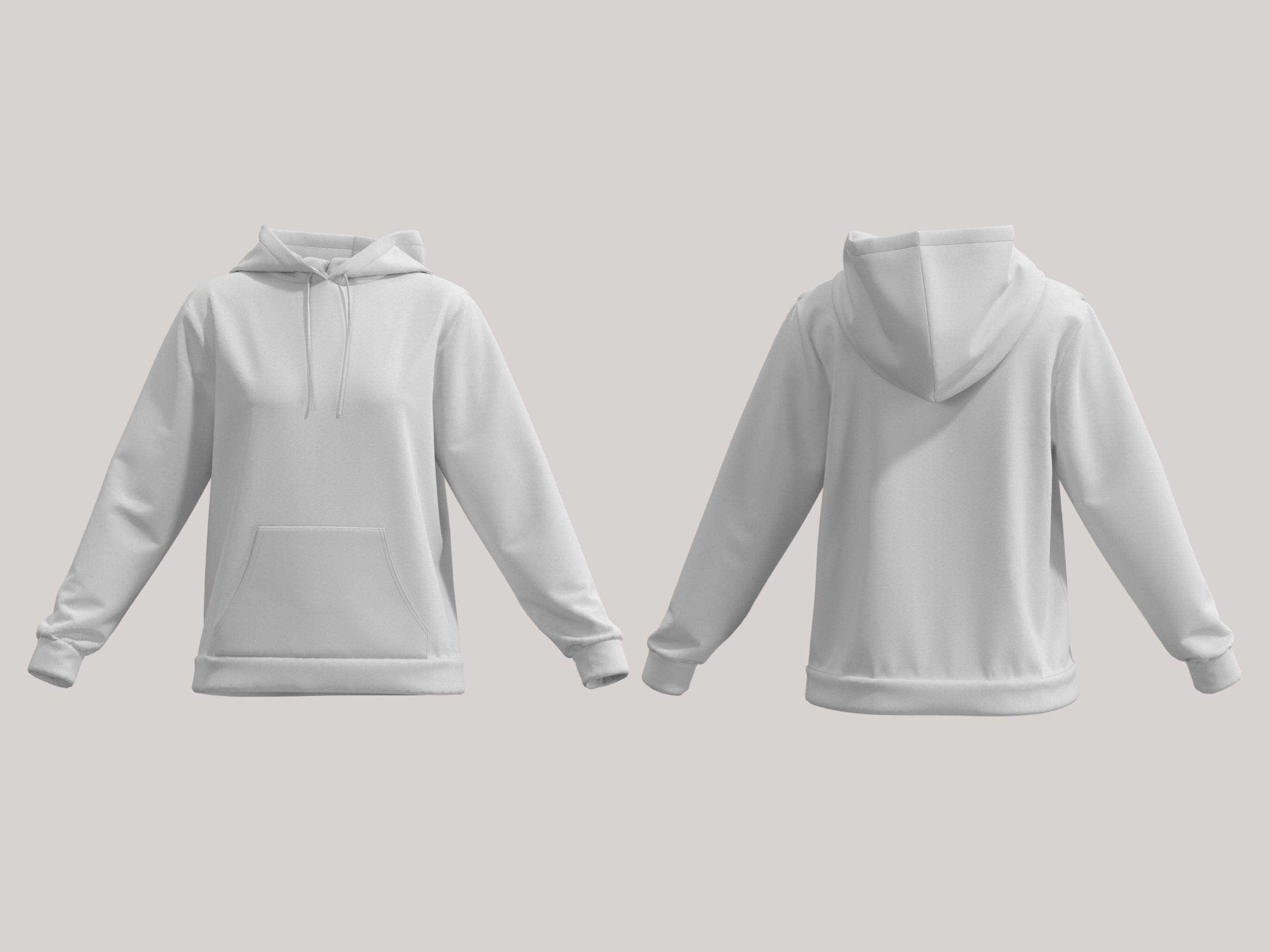 Hoodie 3D Garment Mock-up - Easily Customisable Digital 3D Apparel ...