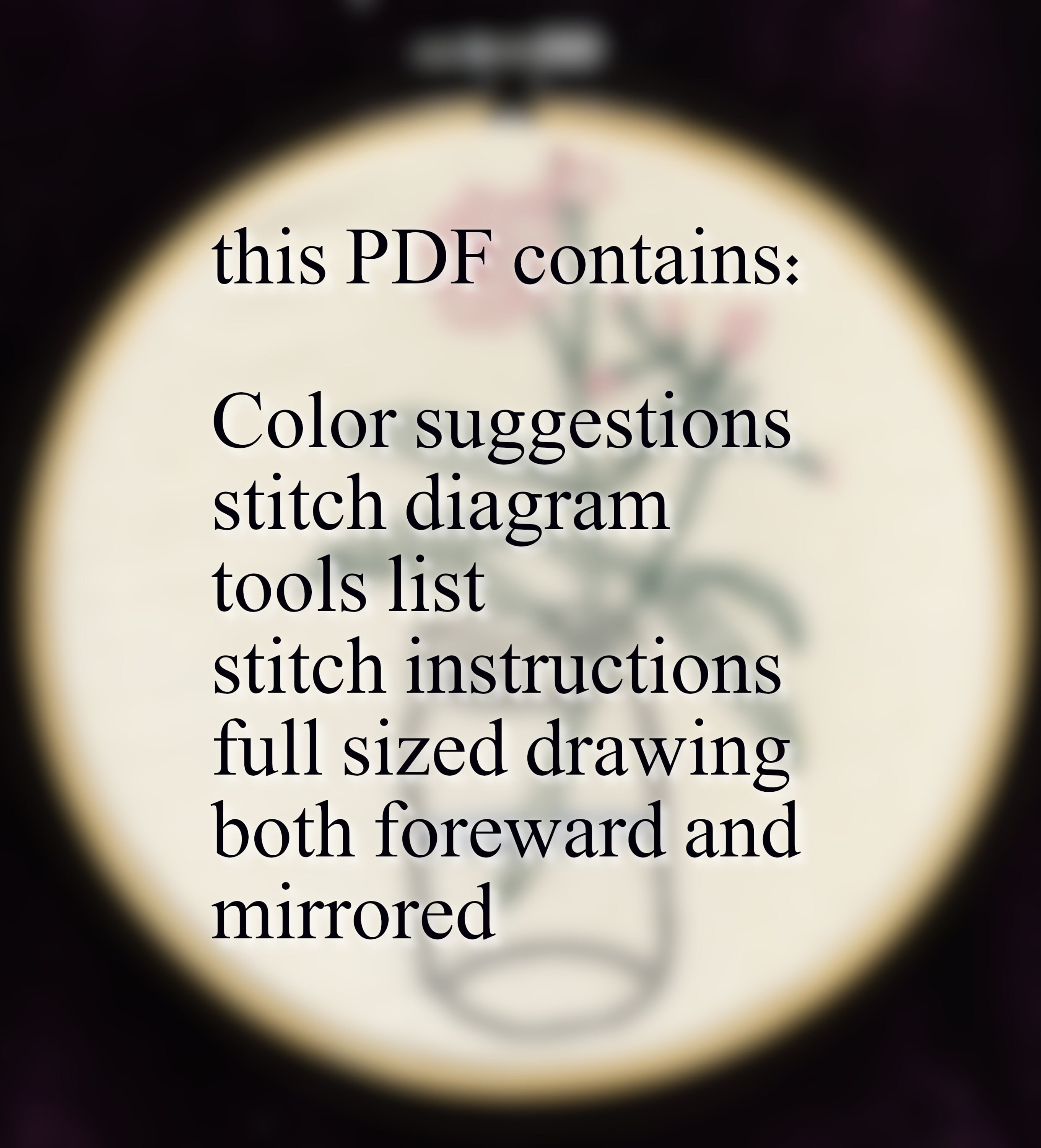 PDF PATTERN - Oleander - Hand Embroidery Pattern Digital PDF Download ...