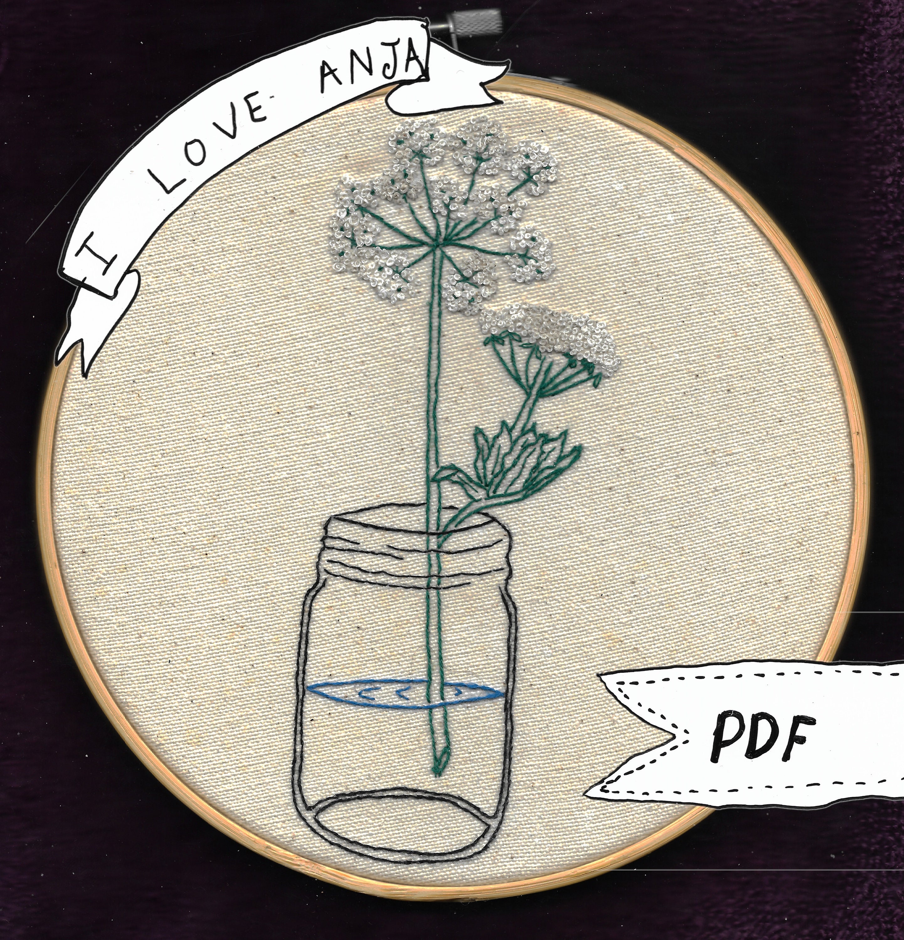 PDF PATTERN Hemlock Hand Embroidery Pattern Digital PDF - Etsy