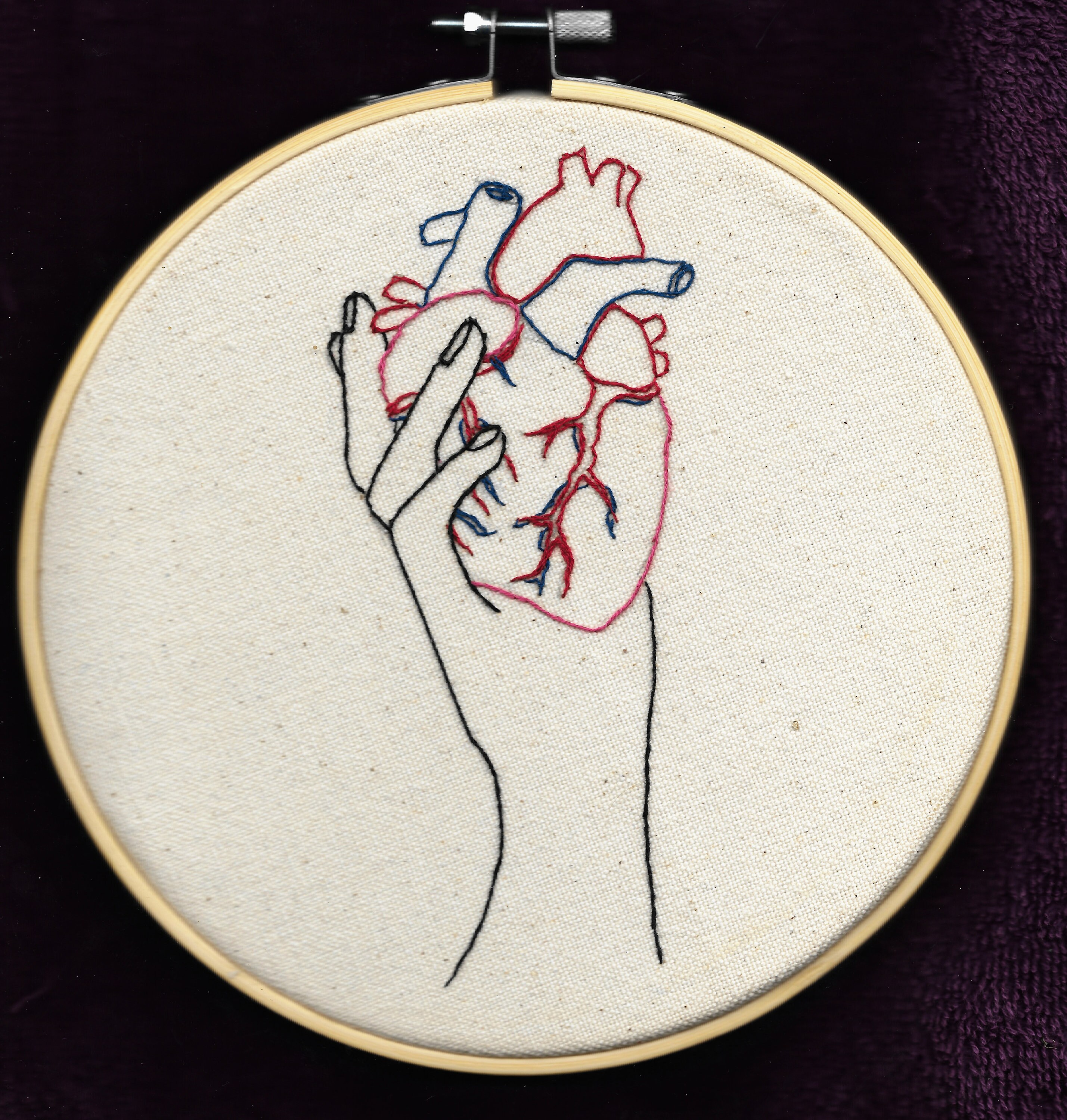 PDF PATTERN Hand on Heart Hand Embroidery Pattern Digital - Etsy