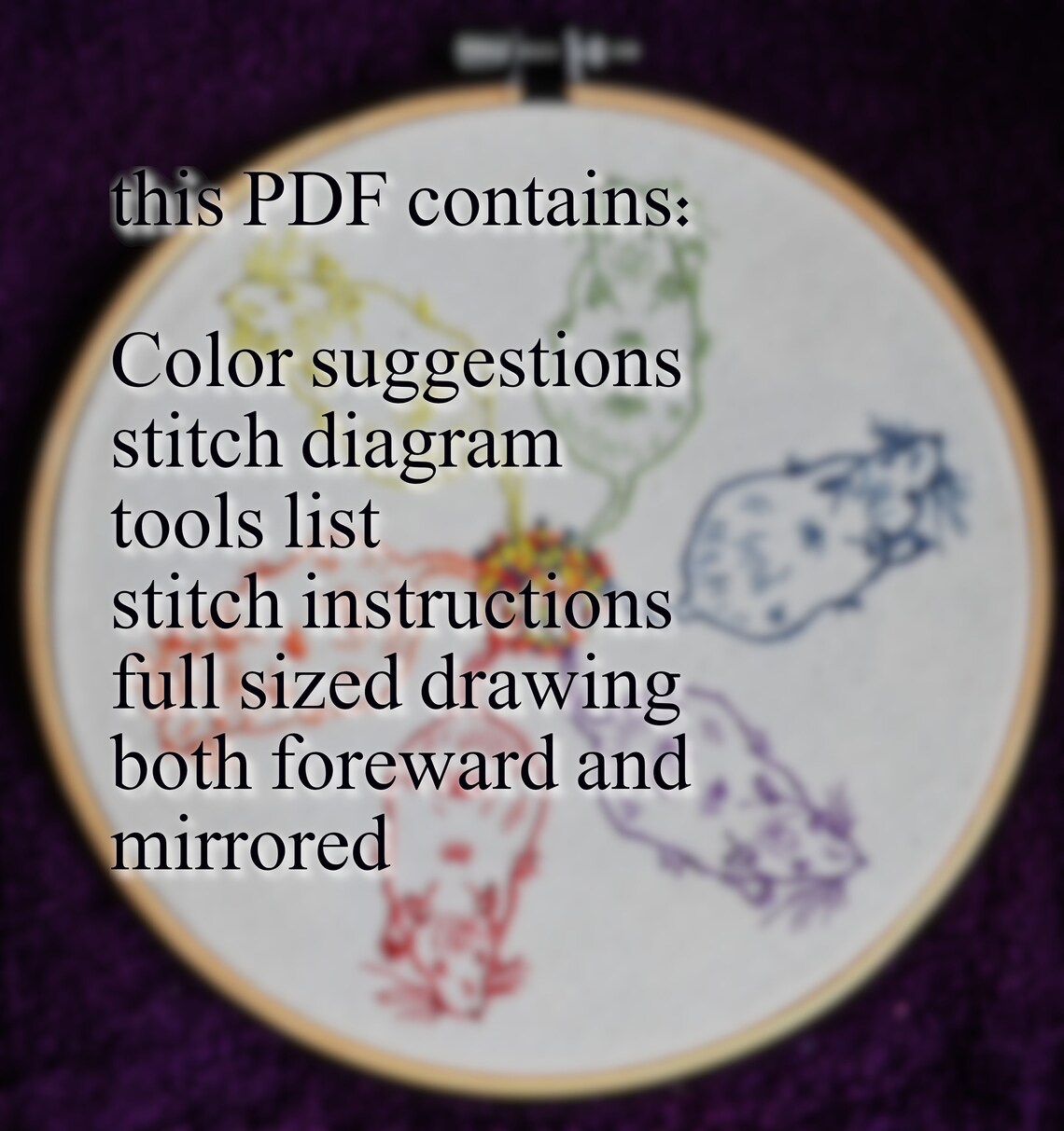 PDF PATTERN - Rat King - Hand Embroidery Pattern Digital PDF Download ...