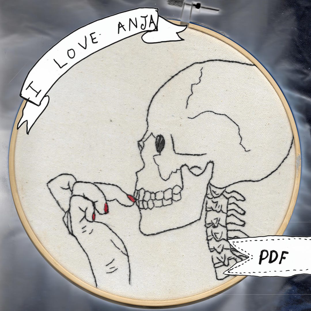 PDF PATTERN Deadly Anxiety Hand Embroidery Pattern Digital PDF Download ...