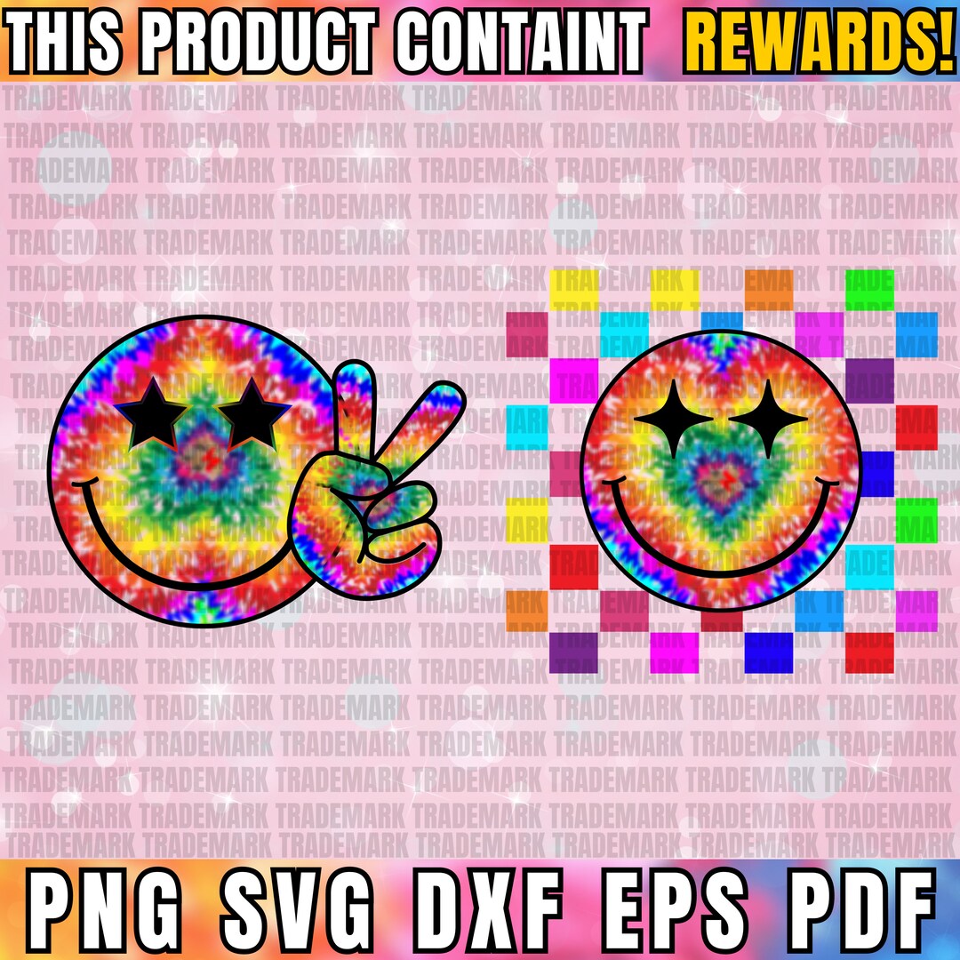 Colored Tie Dye Smiley Face Smiley Face Bundle Svg Png Peace - Etsy