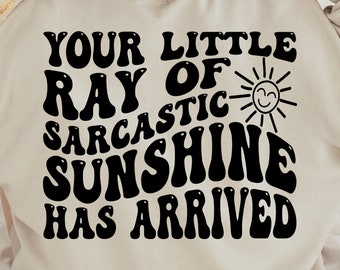 Your Little Ray of Sarcastic Sunshine Has Arrived SVG, Sarcastic Svg ...