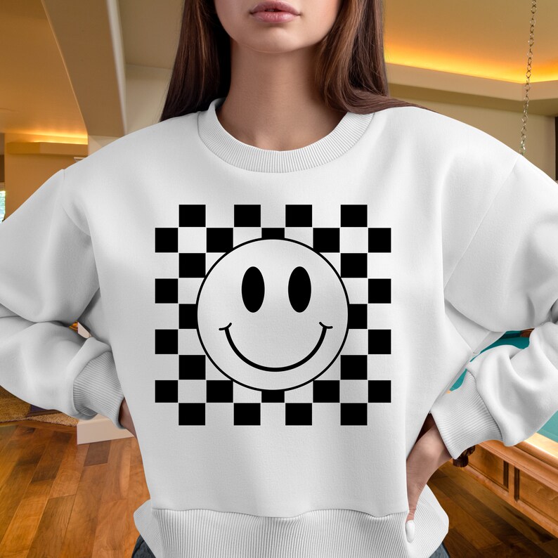 Smiley Face Svg Png Bundle Checkered Svg Png Checkered - Etsy