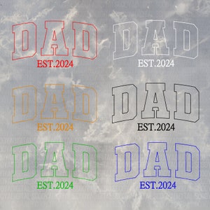 Dad Est 2024 SVG Bundle, Dad Est 2024 PNG, Dad Varsity Svg, Dad Est ...