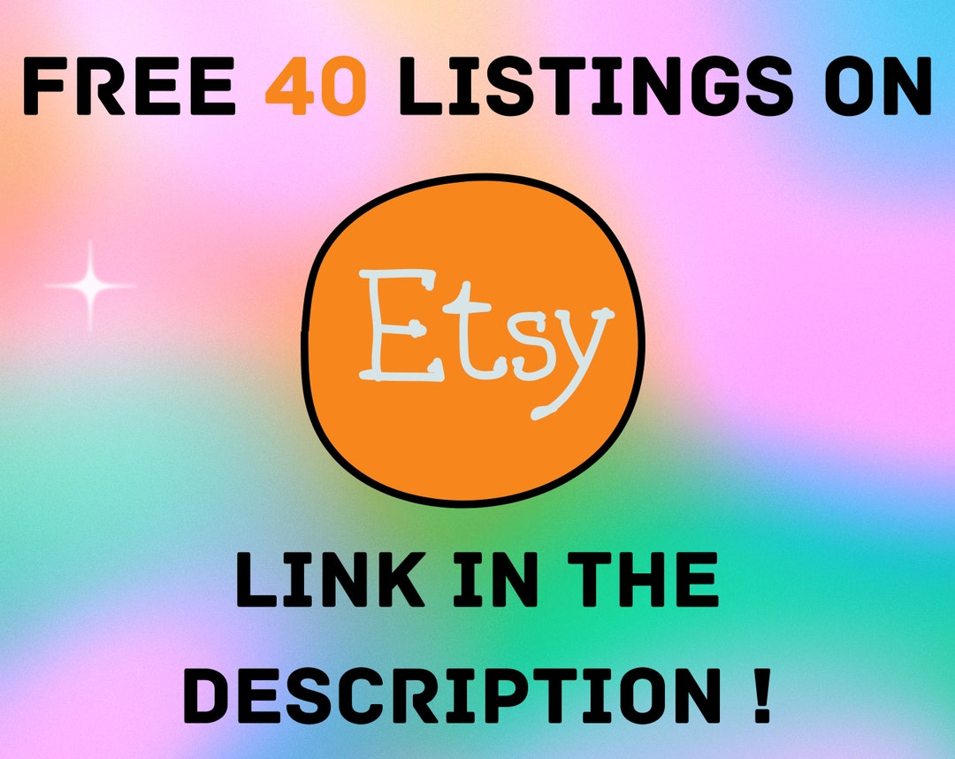 Get 40 Free Listings, Link in Description, Etsy Referral Link, New Etsy ...