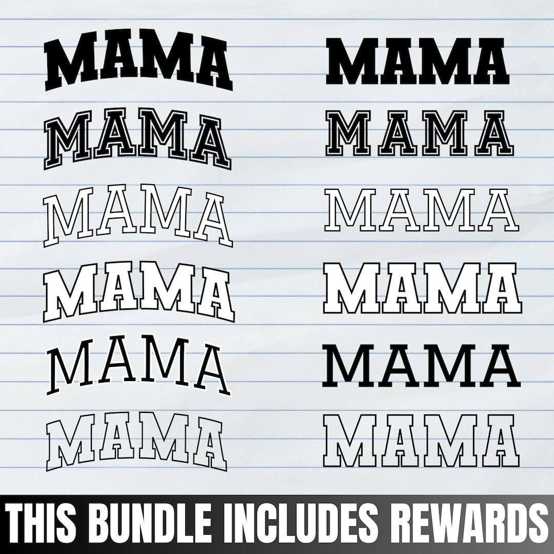 Mama Varsity Svg, Mama Varsity Curved Svg, Arched Mama Svg Png, Mama ...