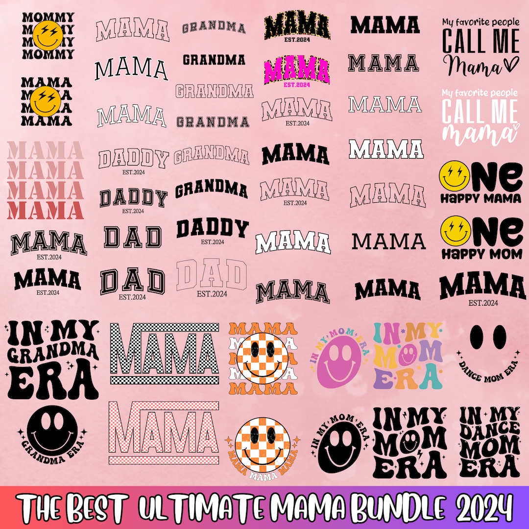 Mom Svg Bundle, Mama Png Bundle, Mama Varsity Svg, Mothers Day Svg, Mom ...
