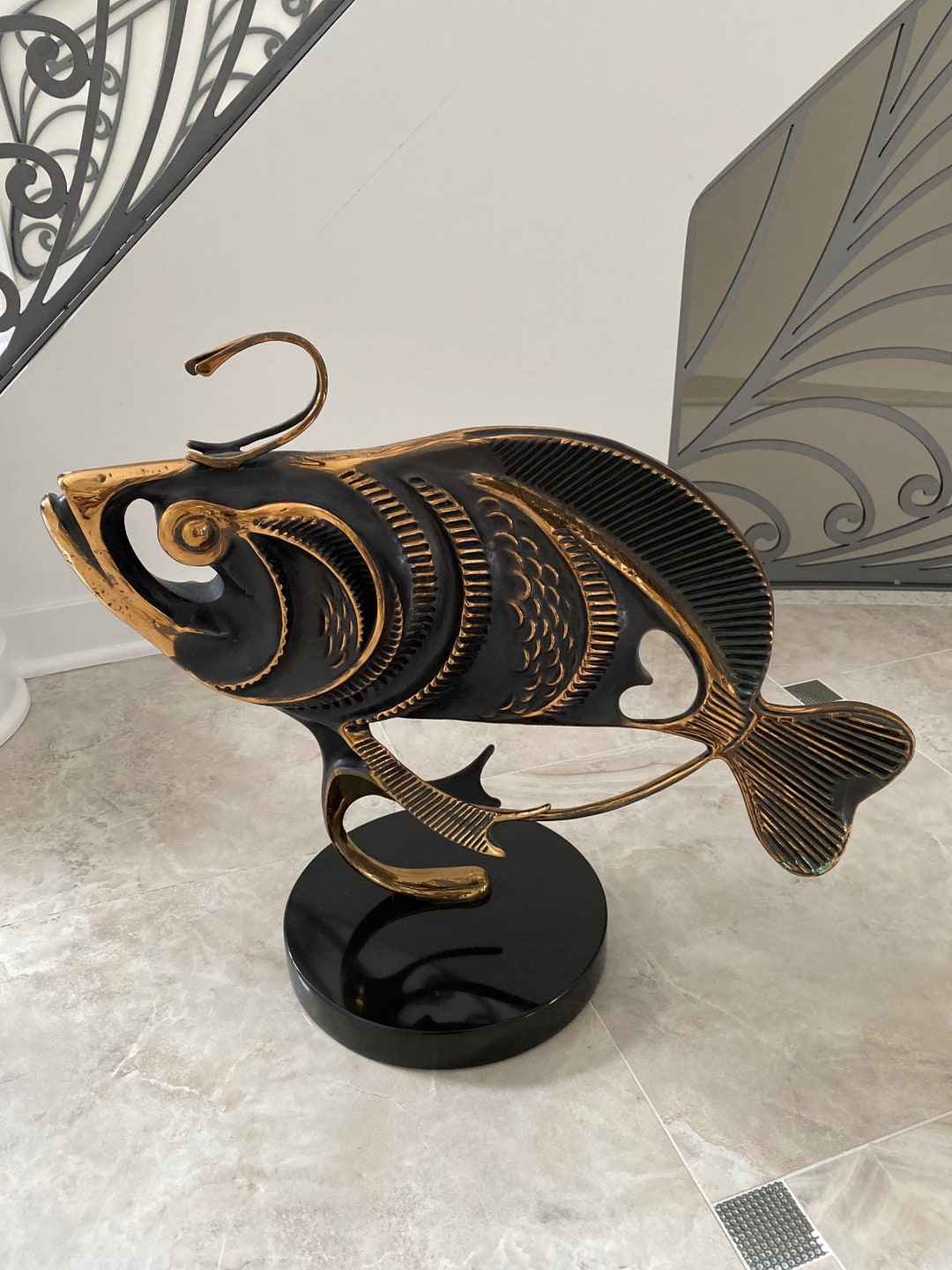 Bronze Sculpture Fish Signed by John Jagger - Etsy