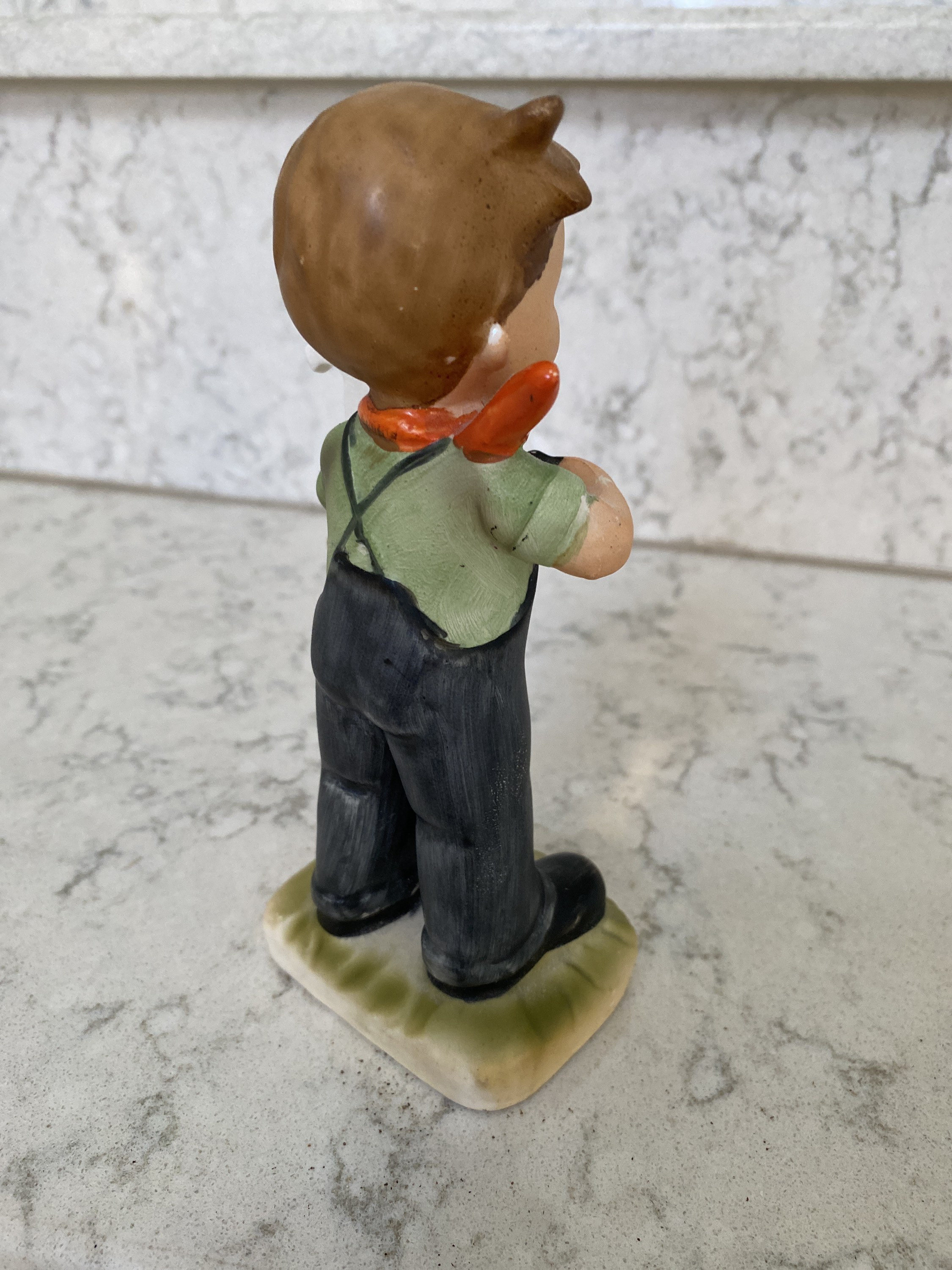 Vintage Erich Stauffer Porcelain Figurine Boy With Toy Horse - Etsy