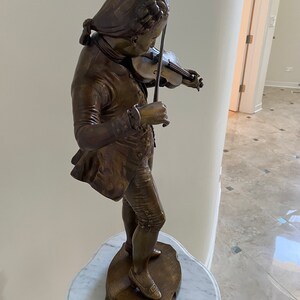 19th Century Brown Patina Bronze of Mozart Playing Violin by | Etsy