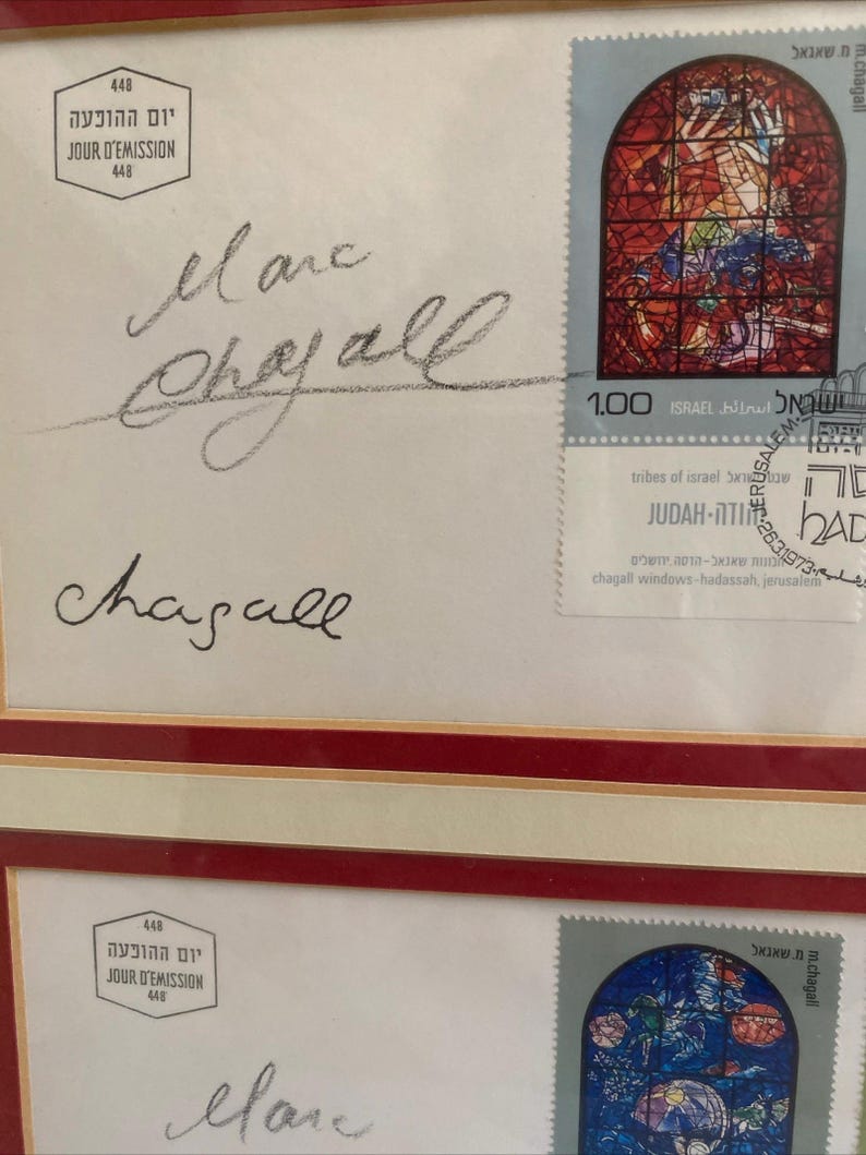 Chagall, Marc. (1887 - 1985) Complete Jerusalem Window FDC Set - Signed ...