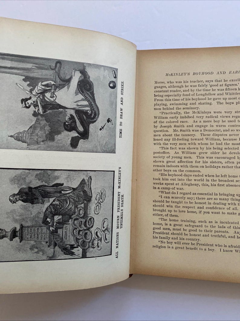 1901 William Mckinley Biography, Antique Presidential Memorabilia - Etsy